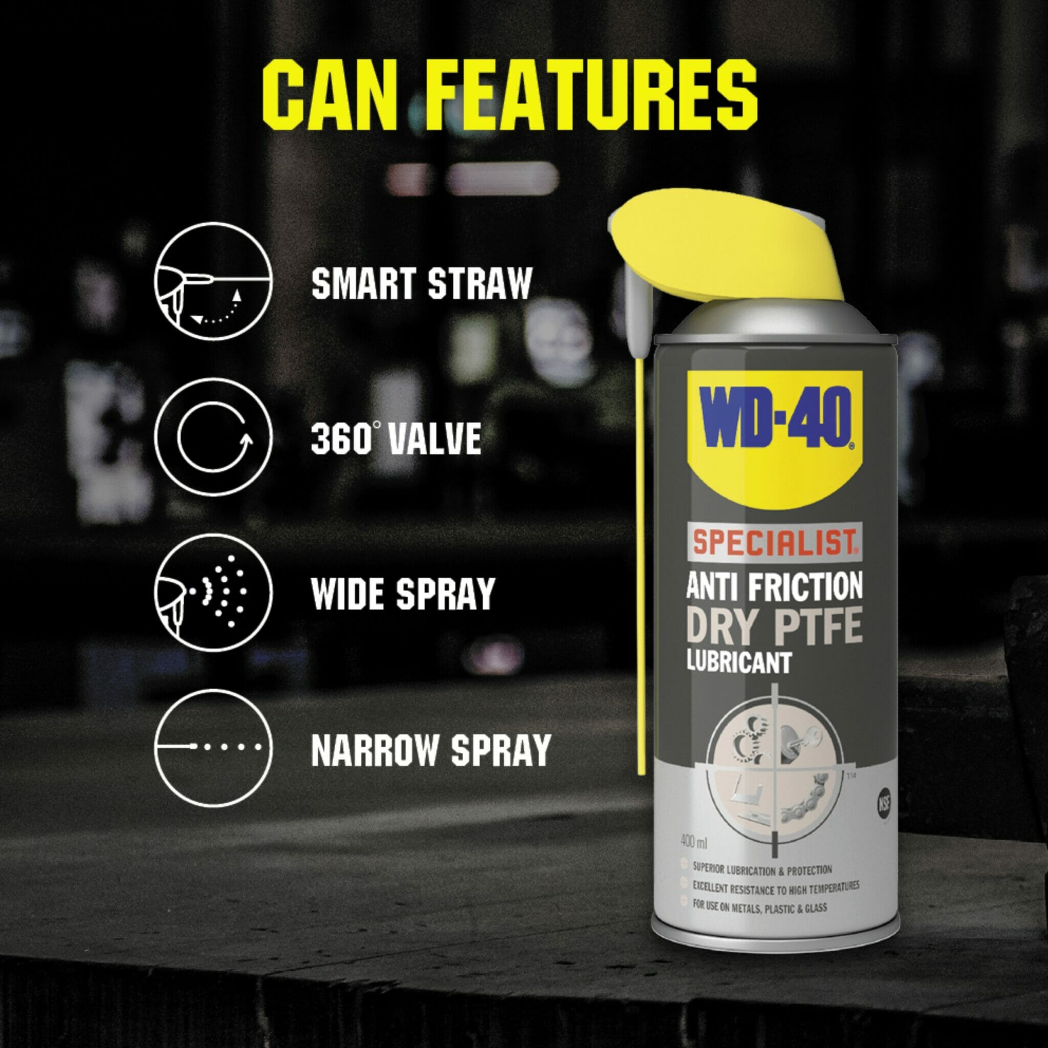 WD-40 Specialist Dry PTFE Lubricating Spray